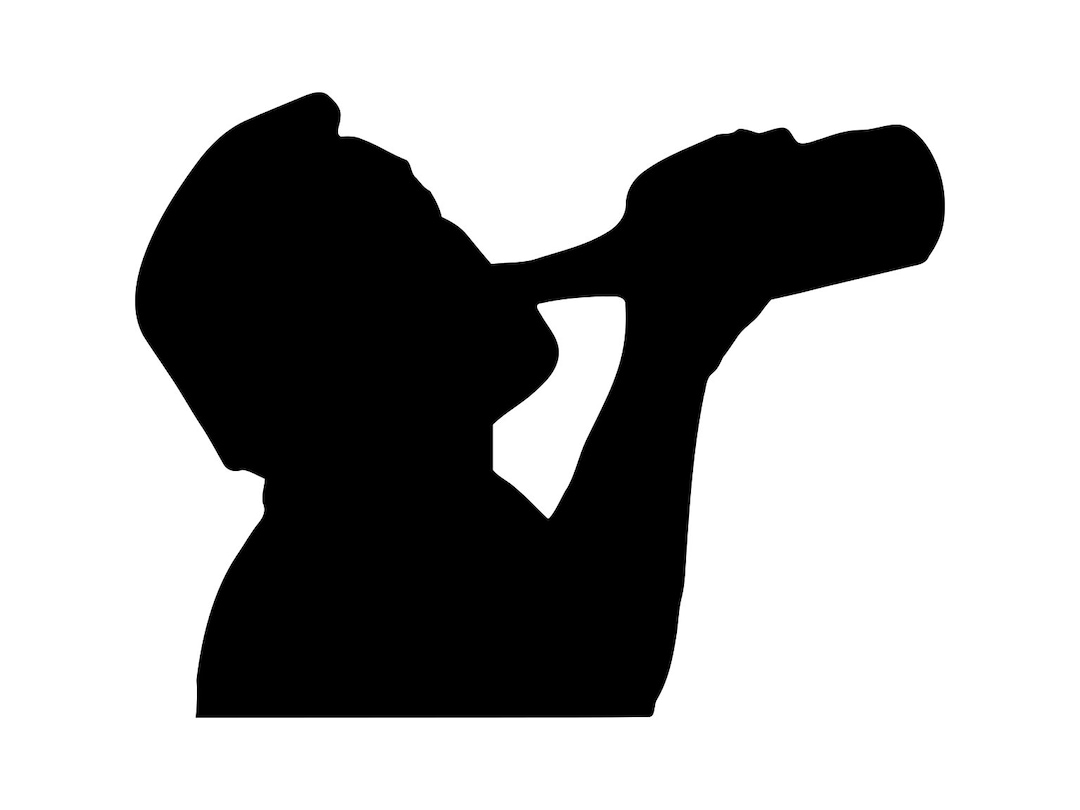 Beer Drinking Man Svg Silhouette Beer Bottle Svg Cutting File Clipart ...