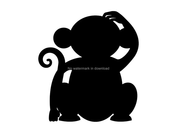 Monkey Vinyl Cut File Monkey Cutting Files Monkey Cutting | Etsy