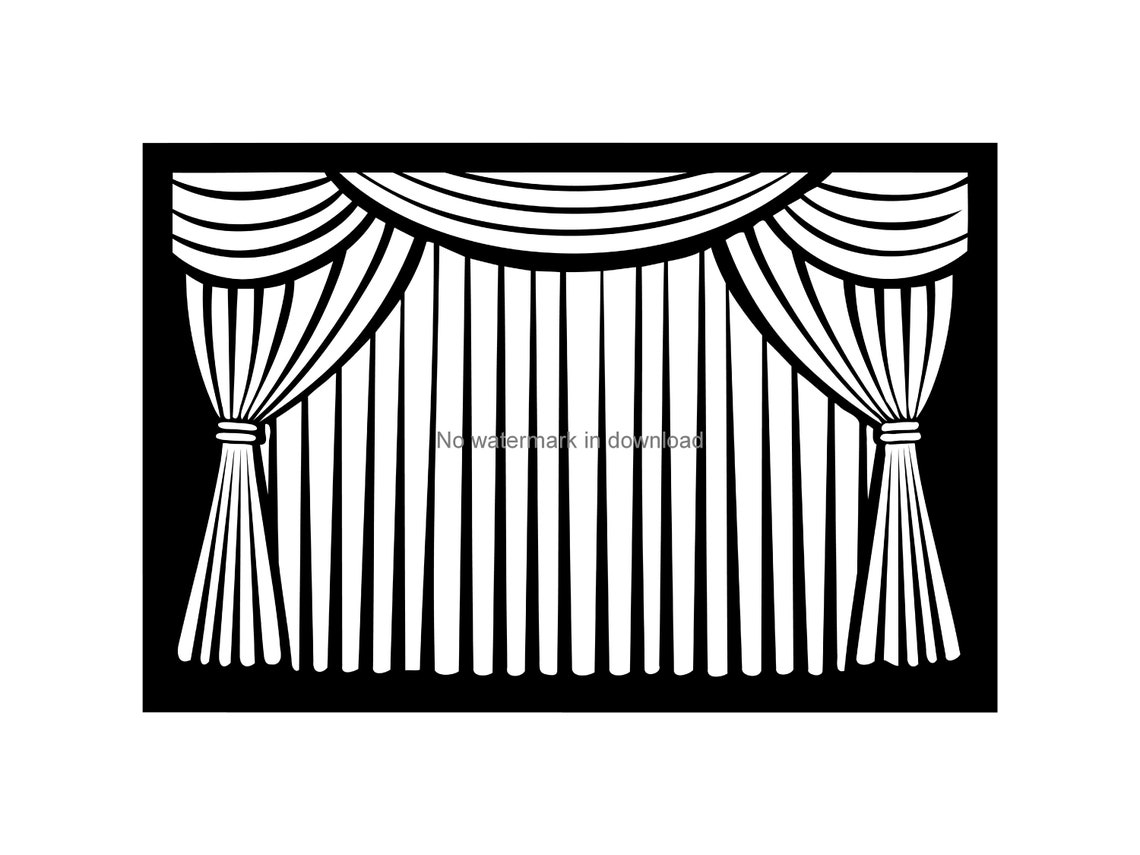 Curtains Cutting Clipart Curtains Vector Curtains Svg | Etsy