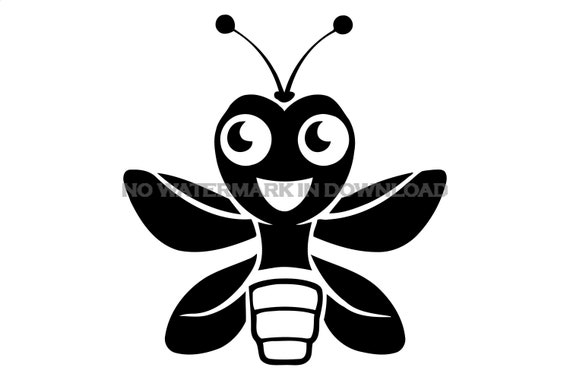 Firefly Black And White Clipart