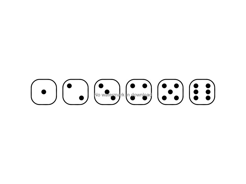 Dice Dxf Clipart Dice Engrave Svg Dice Vector Files Dice | Etsy