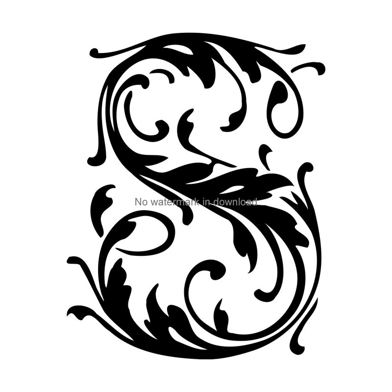 Swirl Monogram - Etsy