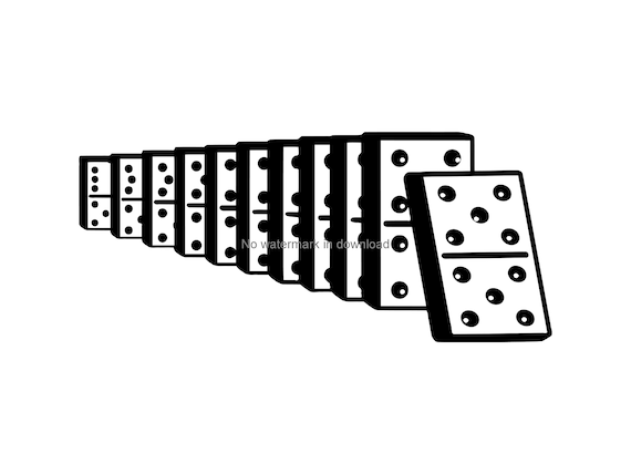 Domino Clipart Black And White