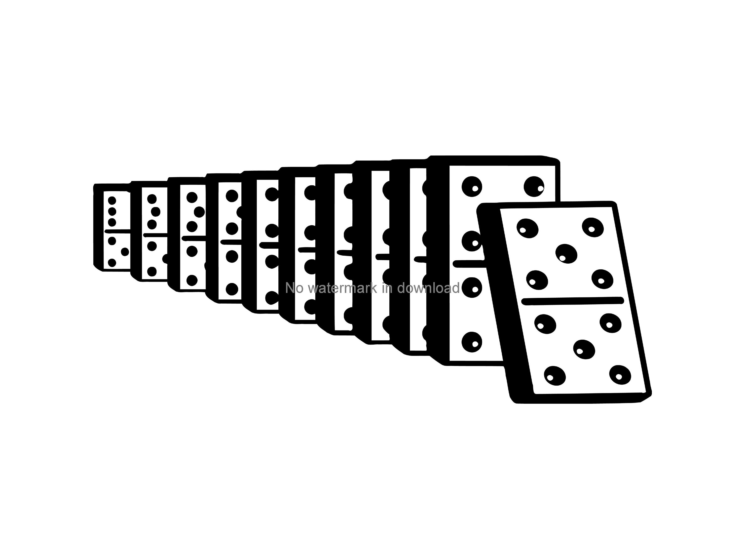 Domino Clipart Black And White
