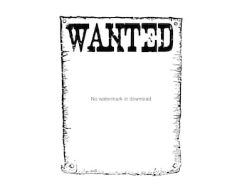 Blank Wanted Poster Black And White