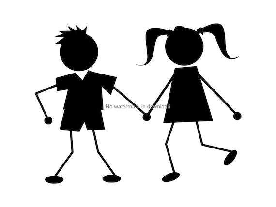 Stick Kids Cut File Stick Figure Cutting Cut File Stick Kids - Etsy