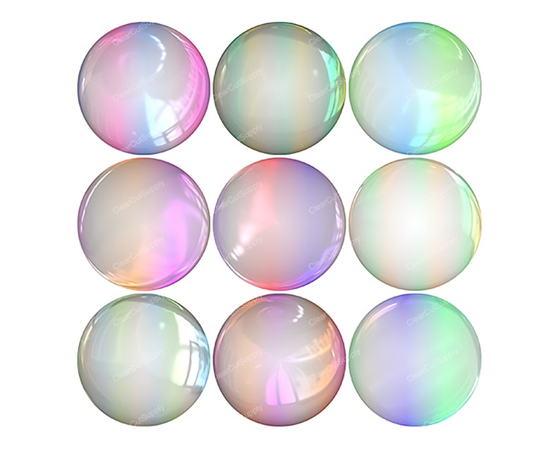 30 Transparent Bubbles PNG Unique Bubbles for Creating - Etsy