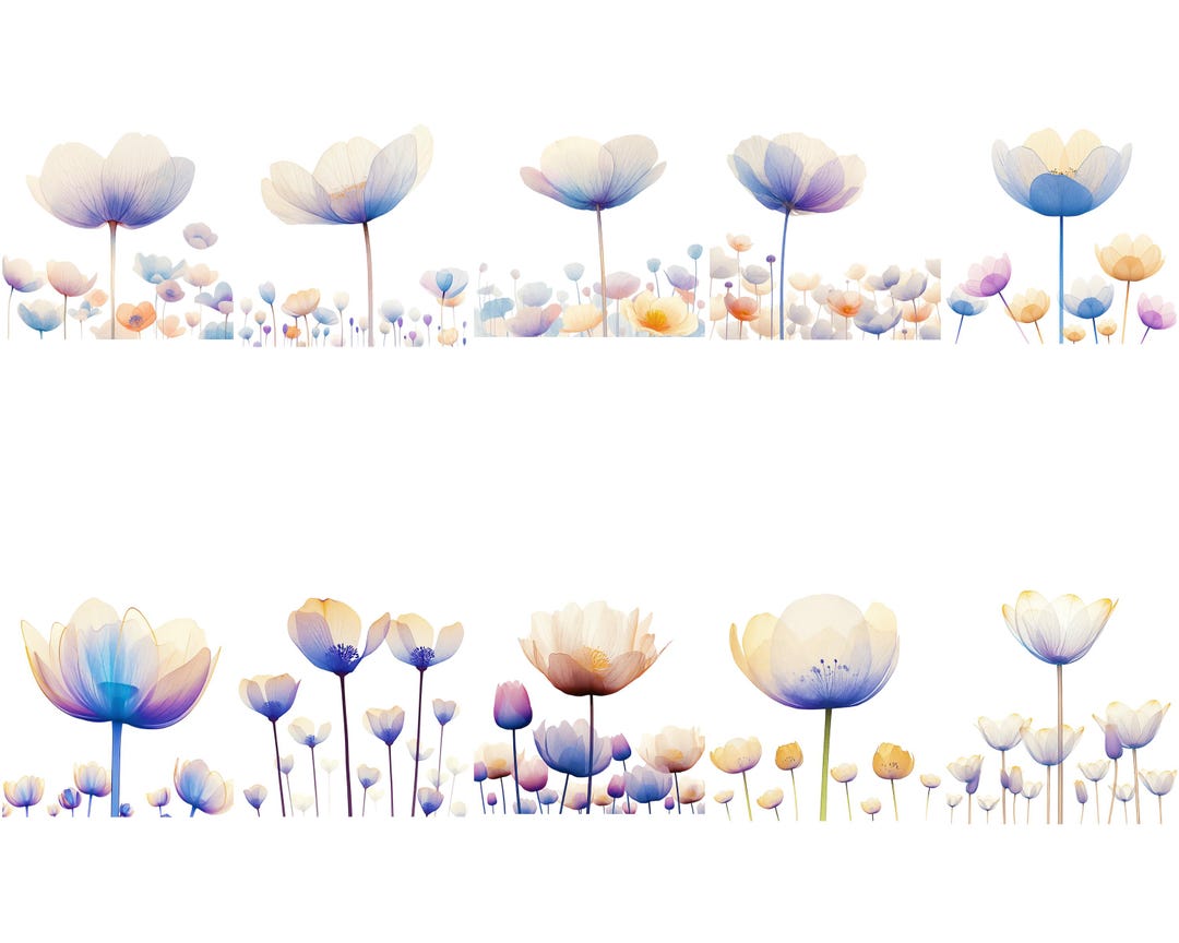 Blue Poppy PNG Clipart Set - Perfect for Crafting, Card Making & More ...