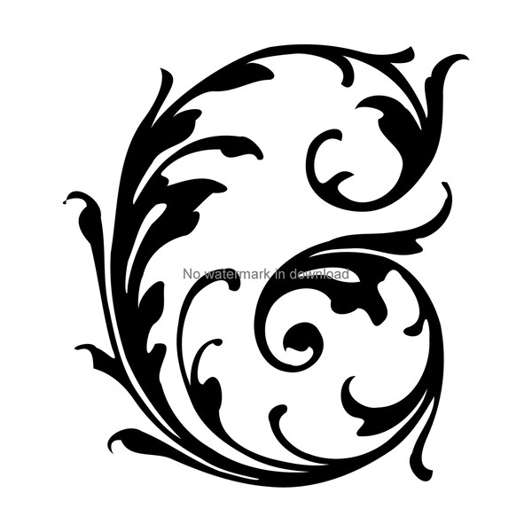 Swirl Monogram - Etsy