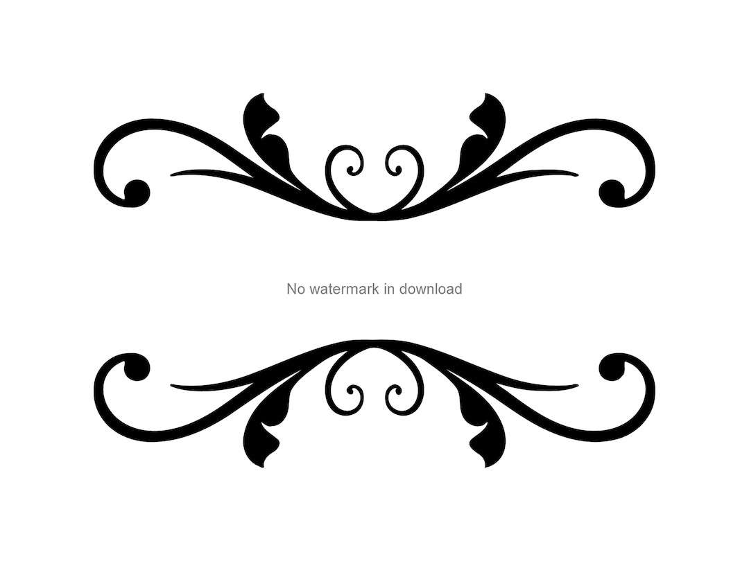 Flourish Frames Vector: SVG Cut File, T-shirt Design (digital Download ...