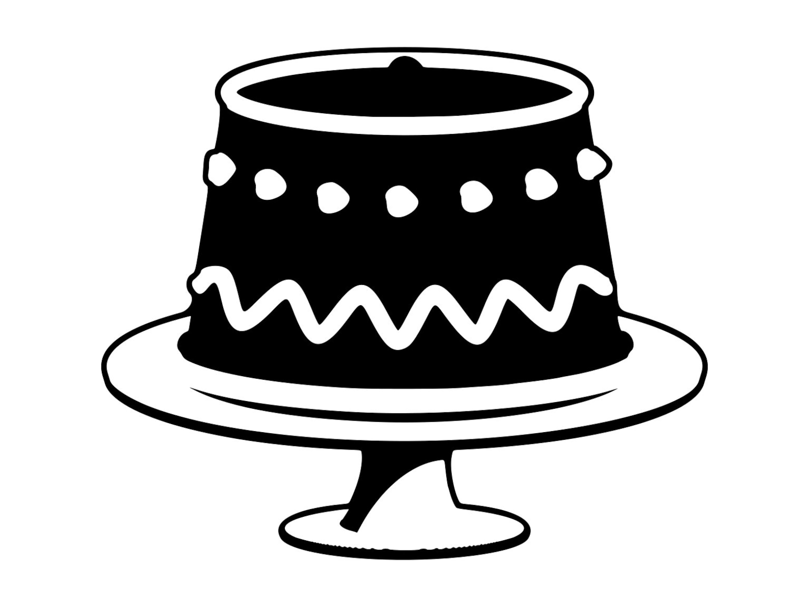 Cake Svg Dessert Silhouette Cutting File Clipart Svg Dxf Png | Etsy