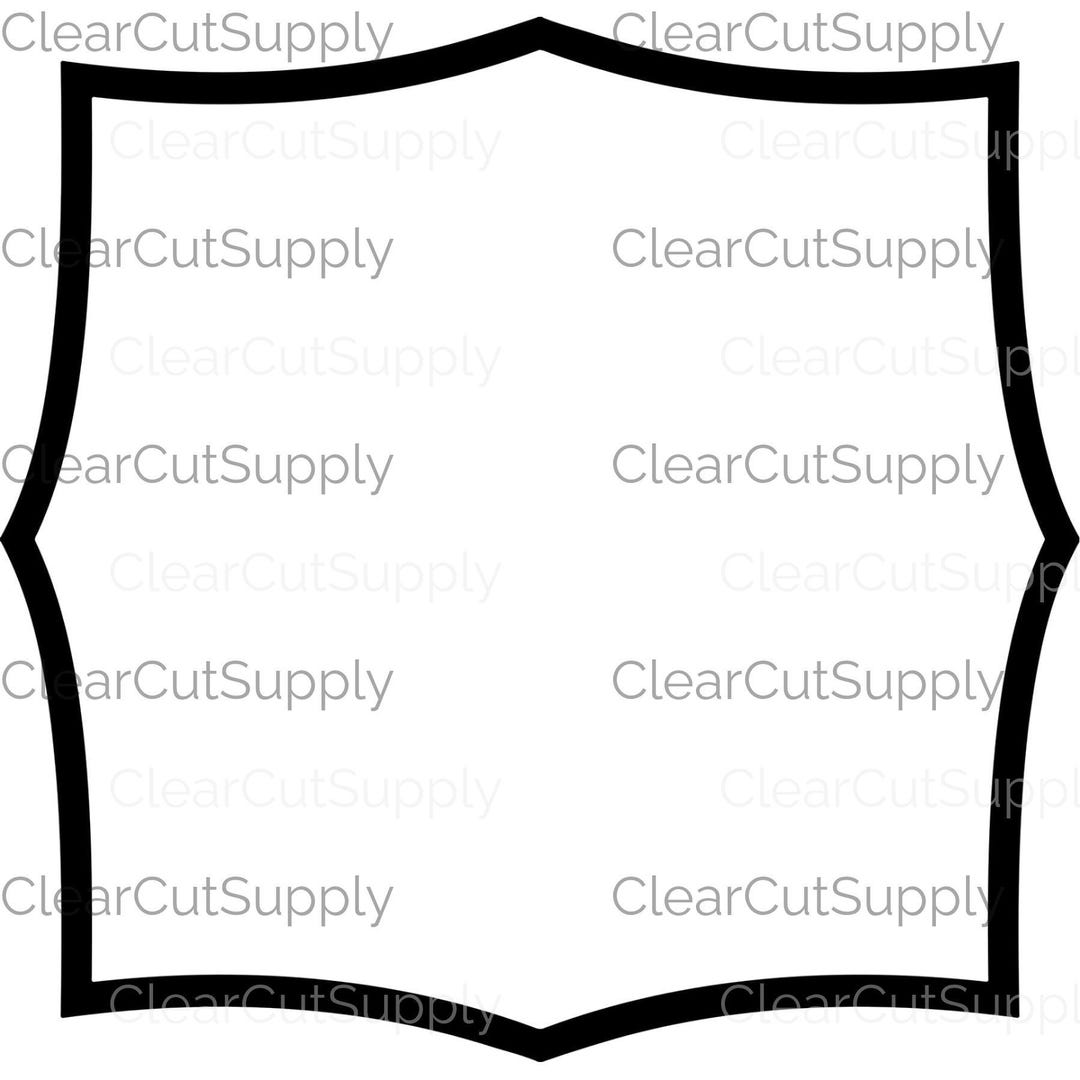 Classic Blank Frame Clipart for Instant Download - Customizable Emblem ...