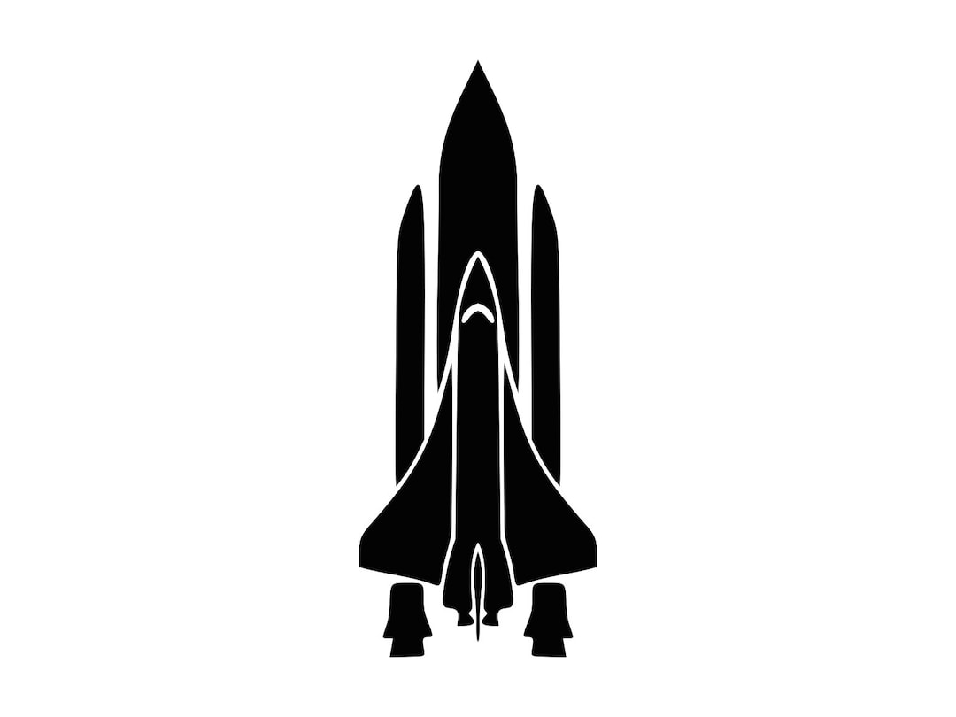Space Shuttle Svg Space Ship Svg Silhouette Plotterdatei Rakete Clipart Svg Dxf Png Art Cnc ...