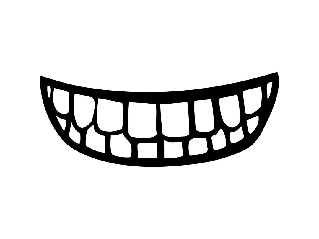 Smile Svg Teeth Svg, Svg Files Silhouette Smile Cut File Smiling ...