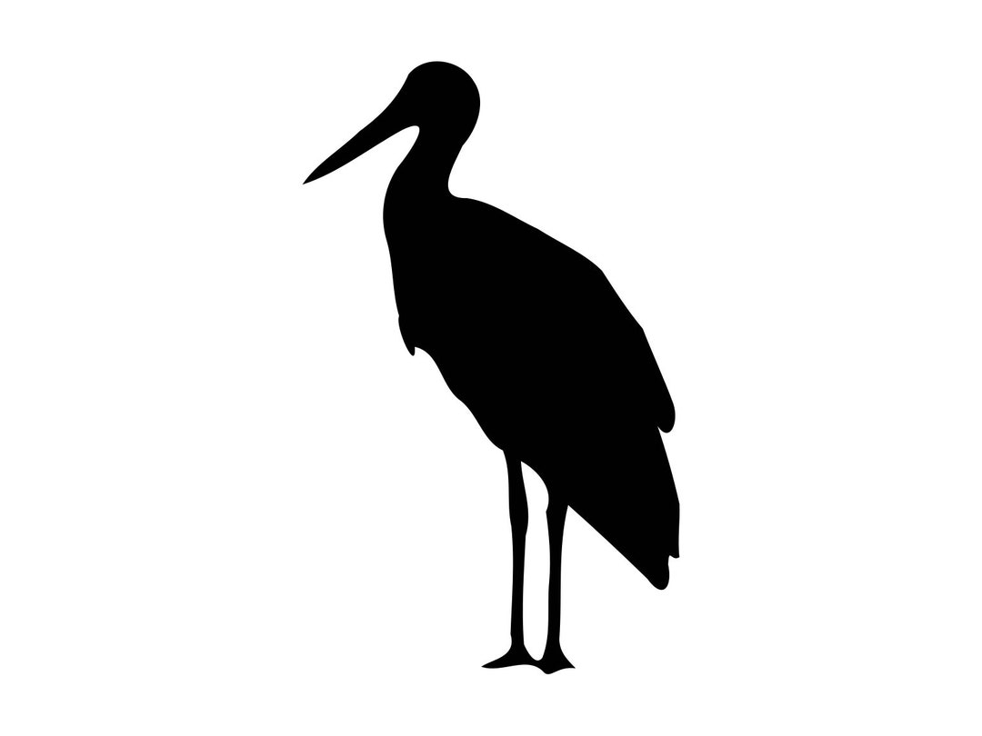 Stork Svg, Bird Svg, Stork Silhouette Cutting File Clipart, Svg Dxf Png ...