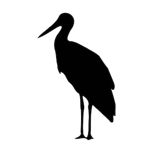 Stork Svg, Bird Svg, Stork Silhouette Cutting File Clipart, Svg Dxf Png ...