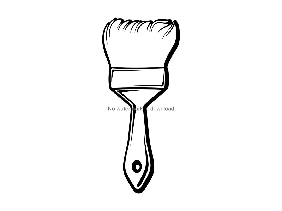 Paint Brush Cut Files for Cutting, Paint Brush Image, Paint Brush ...