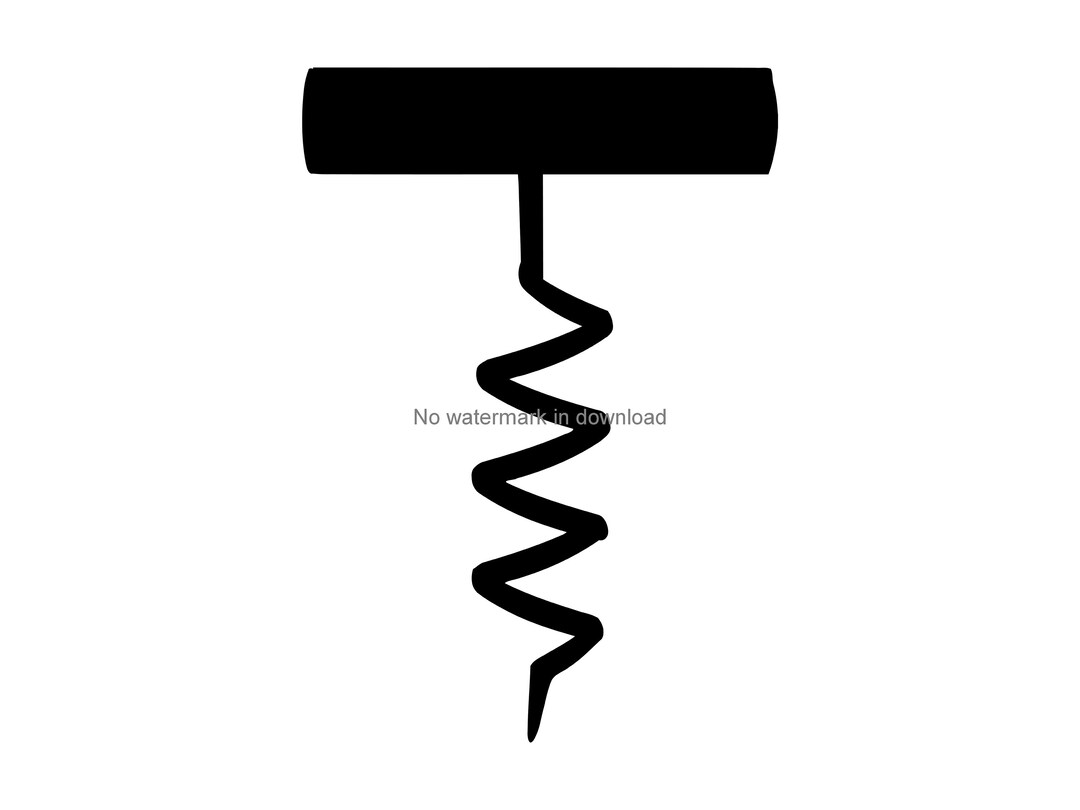 Corkscrew Svg Cut File, Corkscrew Cutting Cut File Svg, Corkscrew Png ...