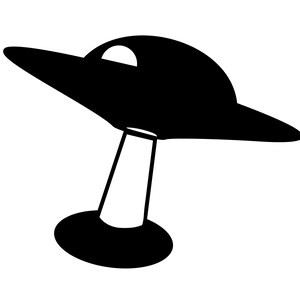 Alien Ship Svg Space Ship Silhouette Svg Cutting File Clipart | Etsy