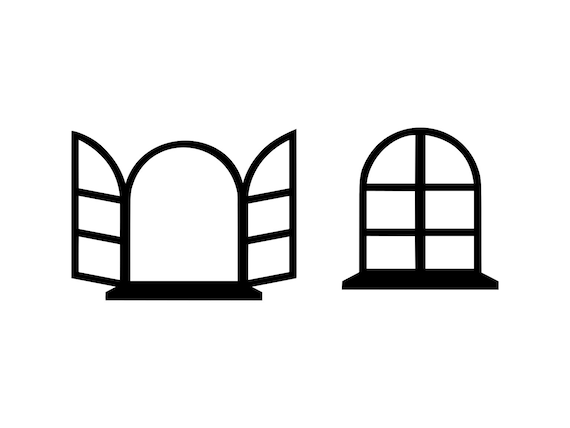 Windows Svg Window Frames Svg Silhouette Cutting File Clipart | Etsy