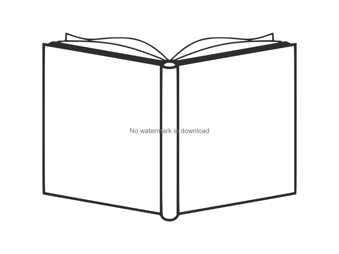 Open Book SVG Cut Files: T-shirt Design, Clipart (digital Download) - Etsy