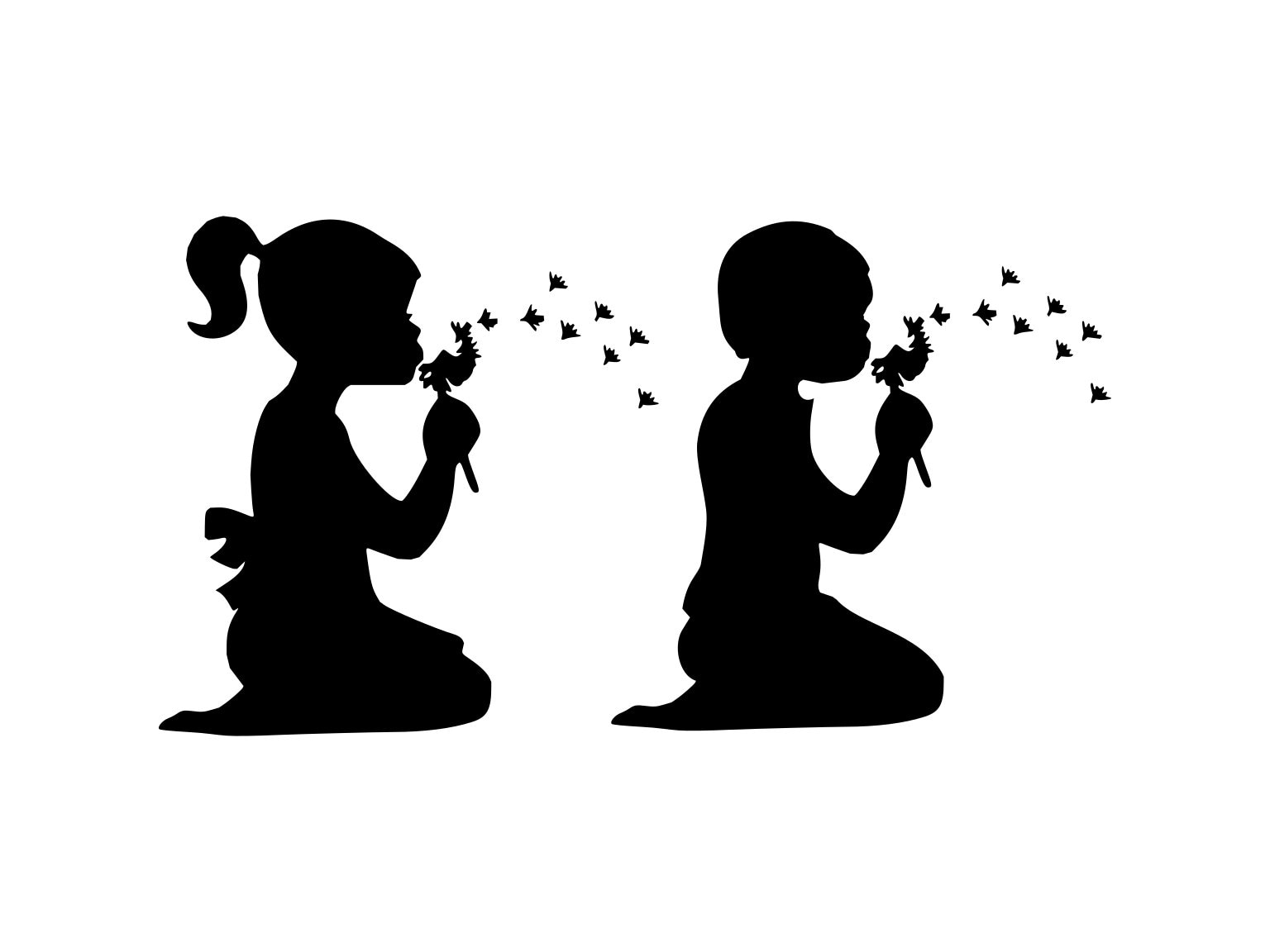 Little Boy Svg Boy Child Girl Svg Dandelion Silhouette Cutting - Etsy UK