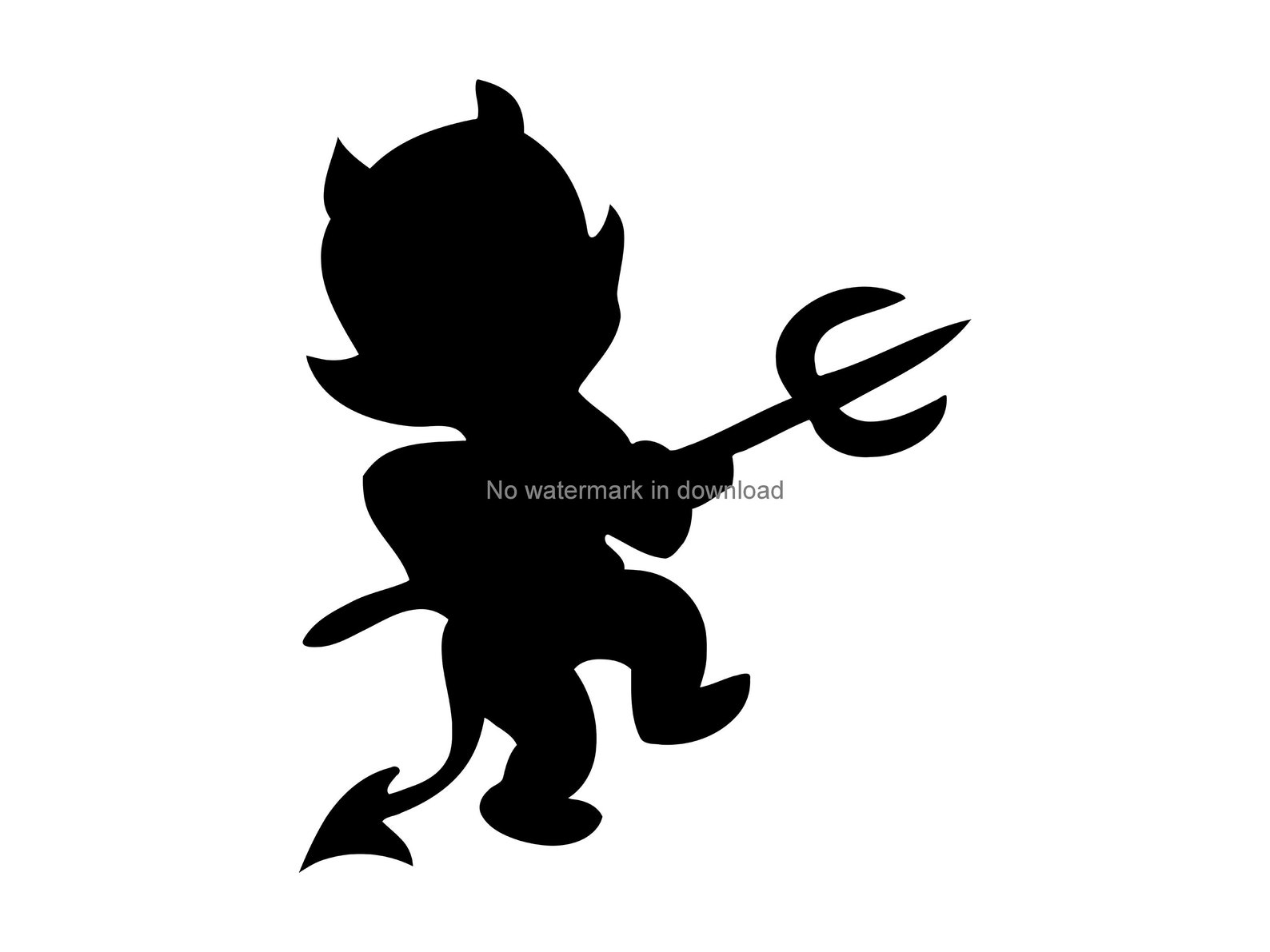 Little Devil Silhouette: SVG, PNG, DXF Cut Files (digital Download) - Etsy