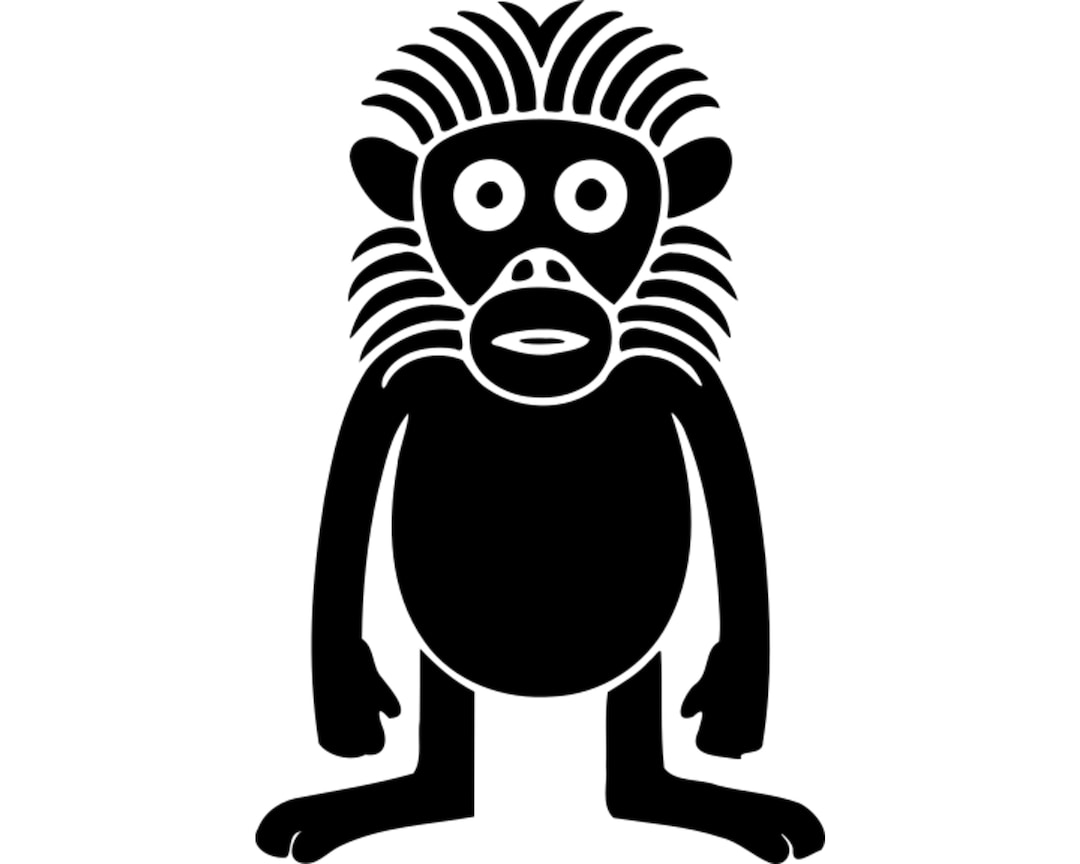 Baboon Clip Art Cutting Image Dxf File Baboon Picture Pdf Clip Art Webp ...