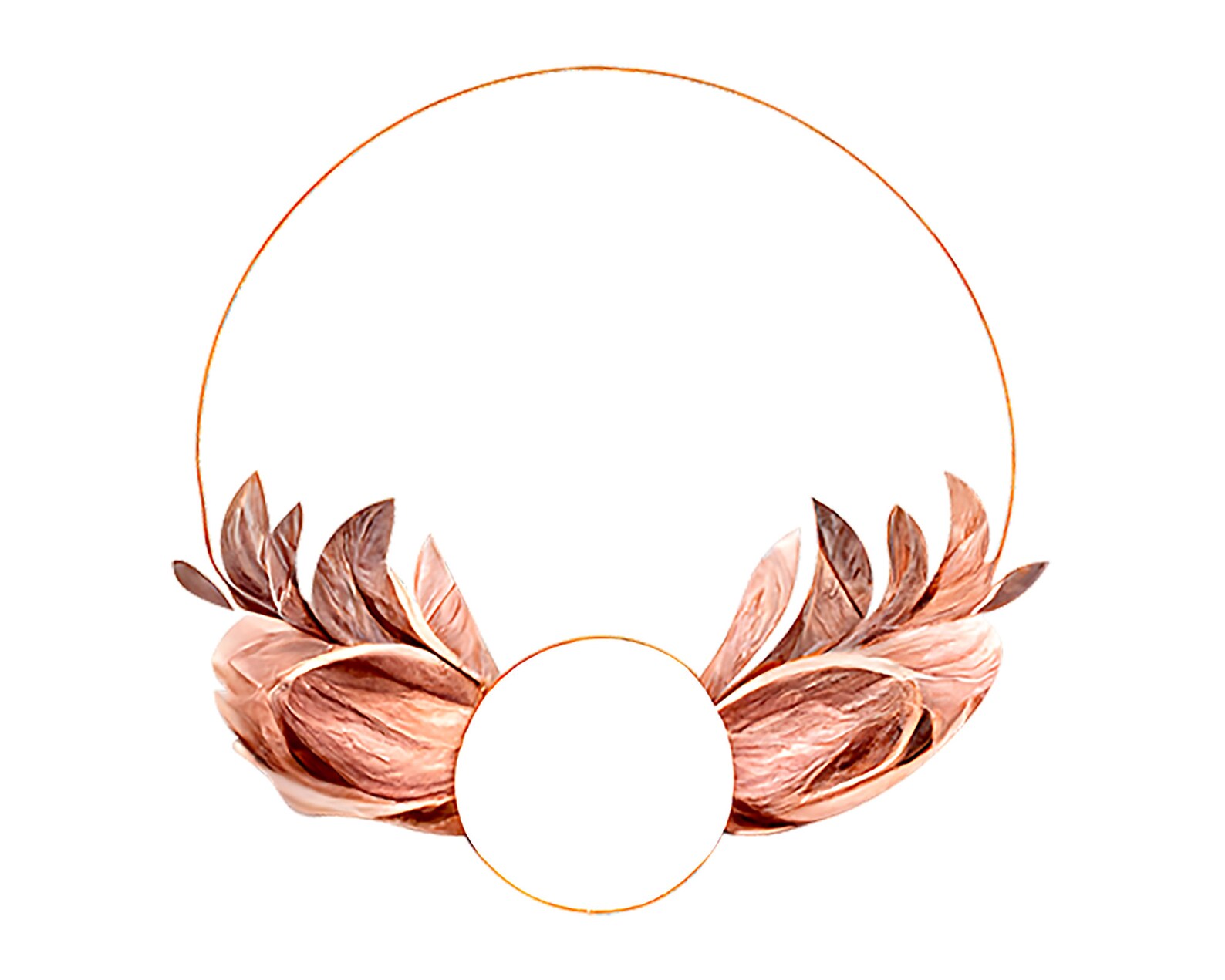 Rose Gold Circles Commercial Use Pink Floral Frames Gold - Etsy