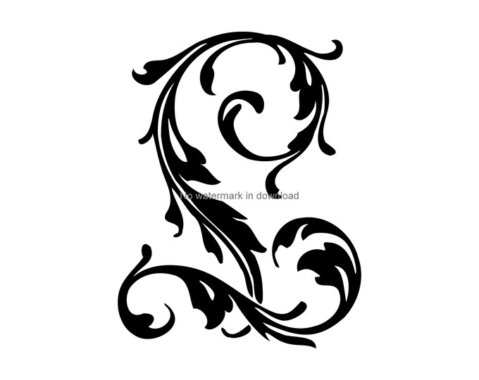 Cursive Letter L SVG Cut File, PNG for Cricut, Letter L Silhouette ...