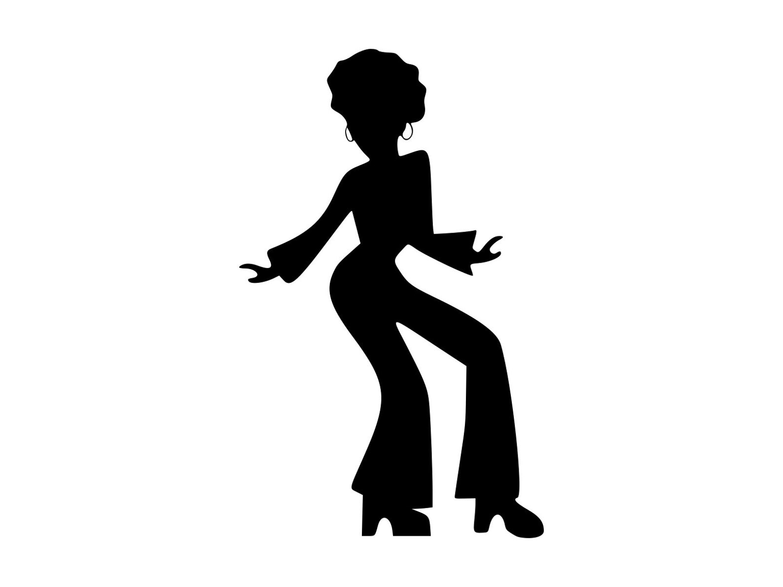 Disco Lady SVG: Dancing Clipart, T-shirt Design (digital Download) - Etsy