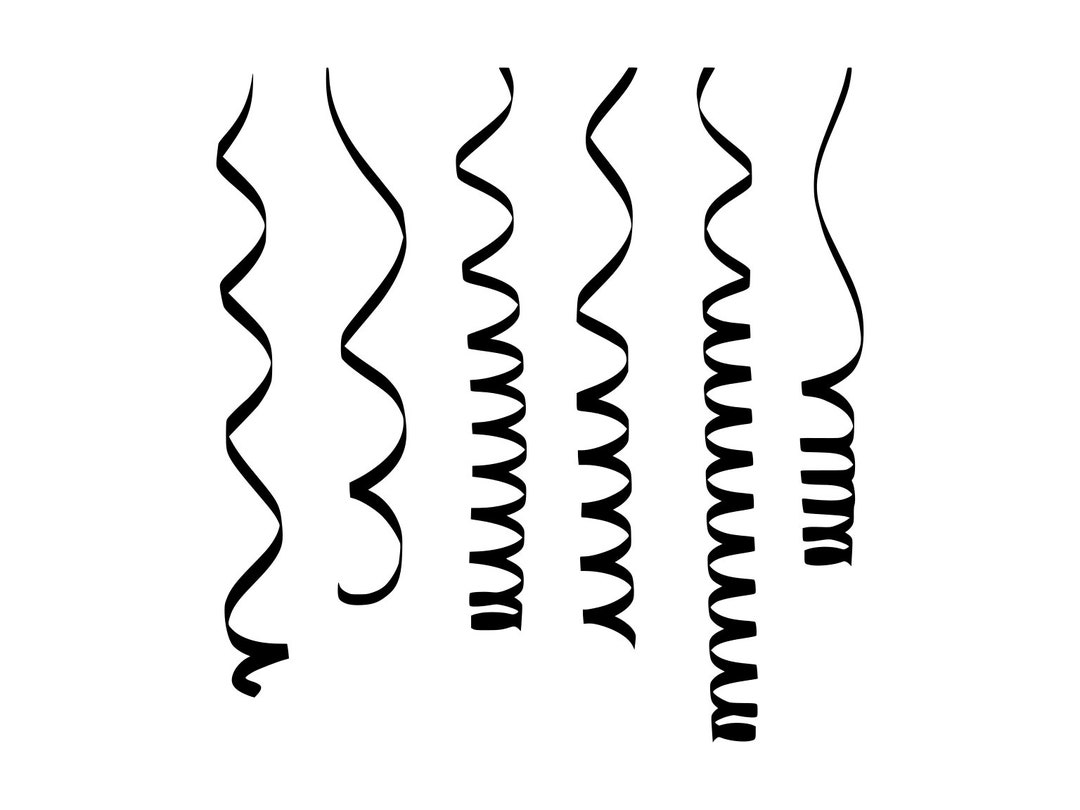 Ribbons Svg Ribbon Curls Svg Silhouette Cutting File Clipart Svg Dxf ...