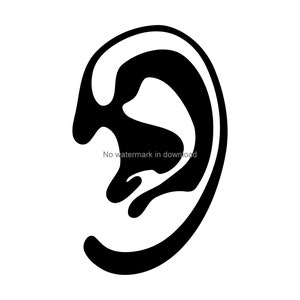 Ear Clip Art, Ear Vinyl Cut File, Ear Png, Ear Svg Cutting File, Ear ...