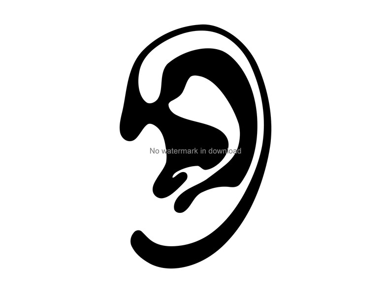 Ear Clip Art Ear Vinyl Cut File Ear Png Ear Svg Cutting - Etsy