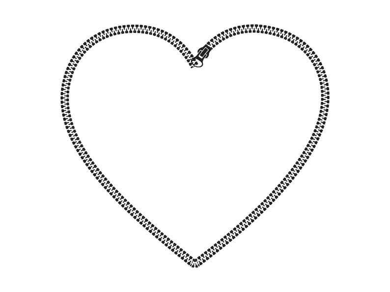 Heart Svg Heart Zipper Svg Clipart File Zipper png Image - Etsy México