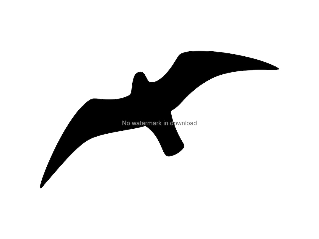 Seagull Svg, Cutting Seagull Svg, Beach Svg, Beach Bird Silhouette ...