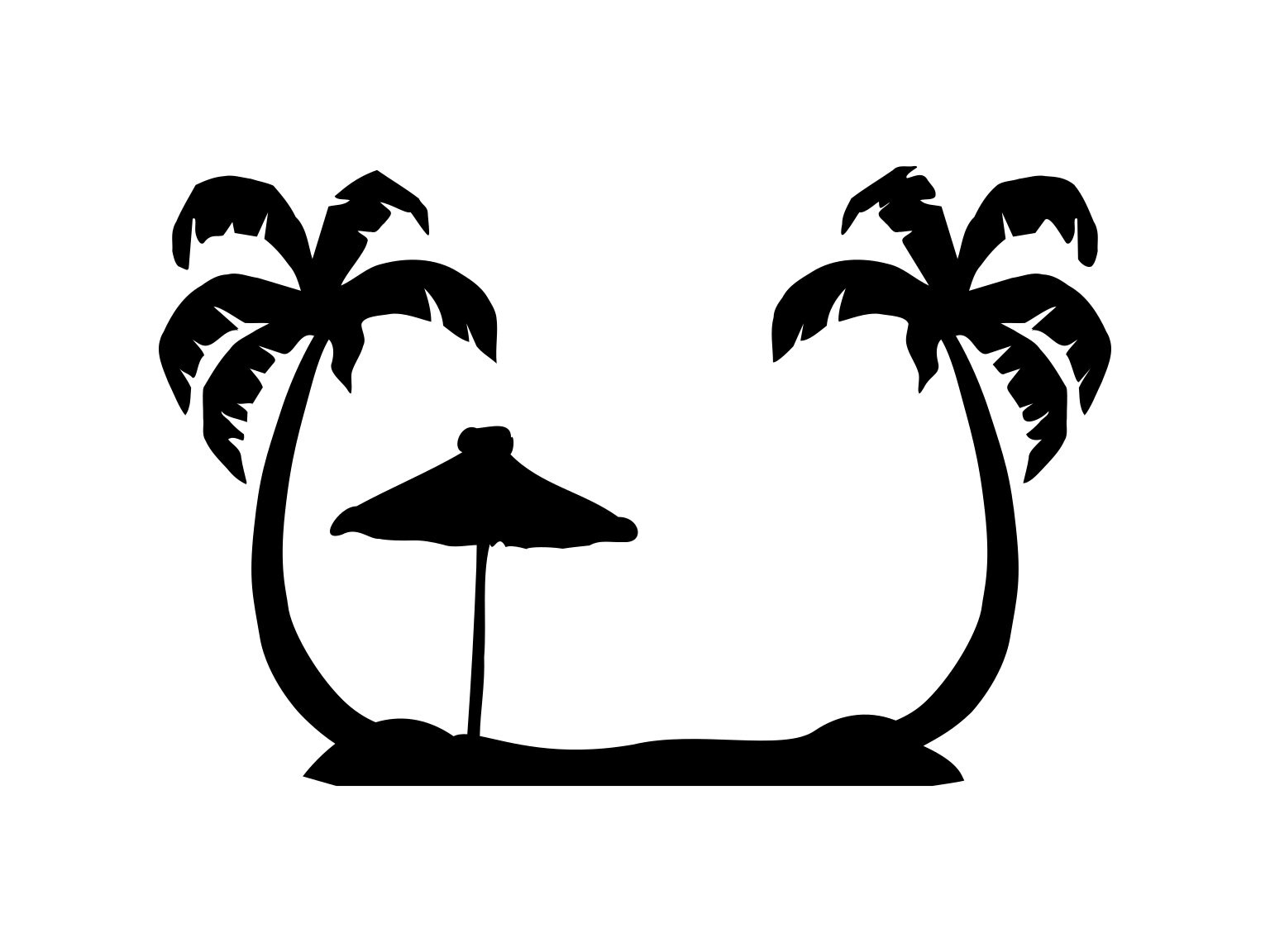 Beach Svg Tropical Svg Summer Svg Beach Tropical Silhouette | Etsy