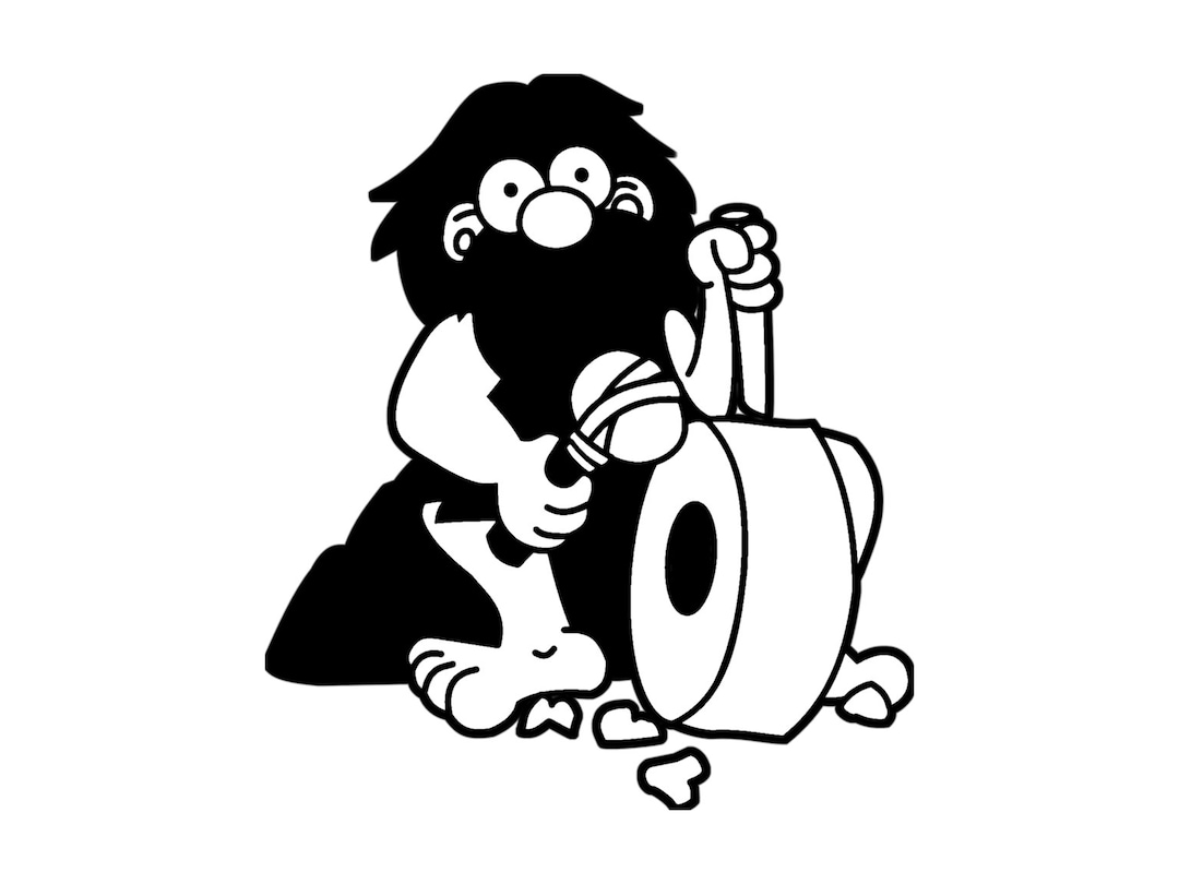 Caveman Svg Man Svg Silhouette Cutting File Clipart Svg Dxf Png Sure ...