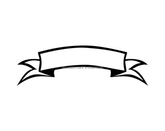 Ribbon Banner Dxf | Etsy