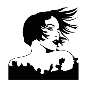 Woman Svg Lady Svg Silhouette Model Svg Cutting File Clipart Svg Dxf ...