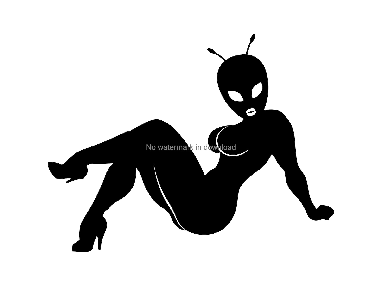 Alien Lady Cutting Image Alien Lady Clipart Svg Alien | Etsy