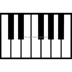 Keyboard Svg Cutting File, Music Digital Download, Keyboard Laser Svg ...