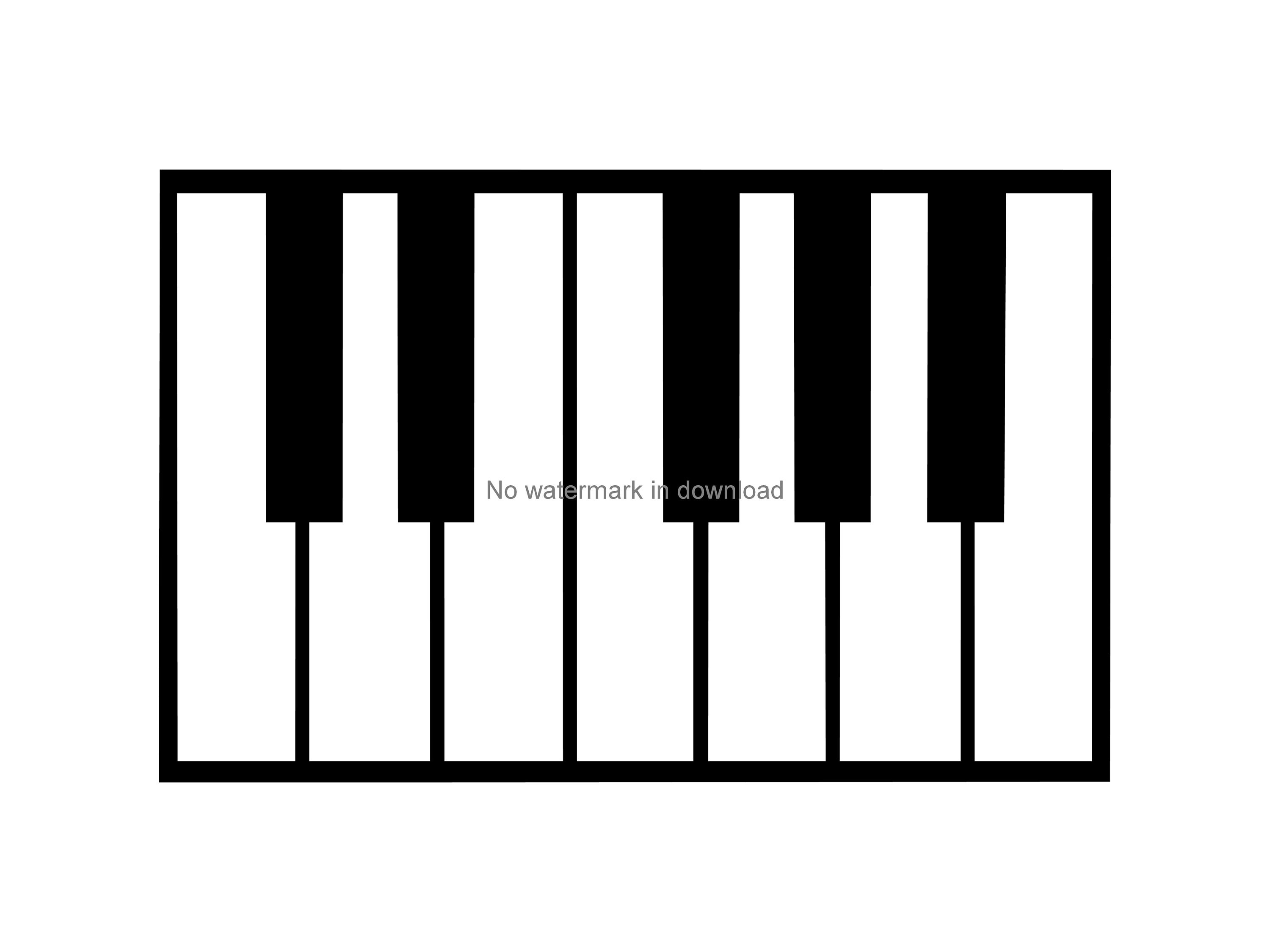 Piano Keys Silhouette