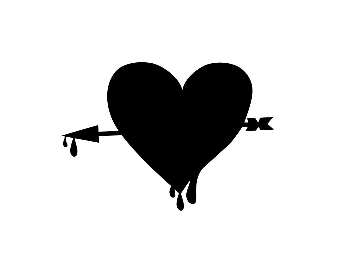 Bleeding Heart SVG Clipart: Laser Cut File (digital Download) - Etsy
