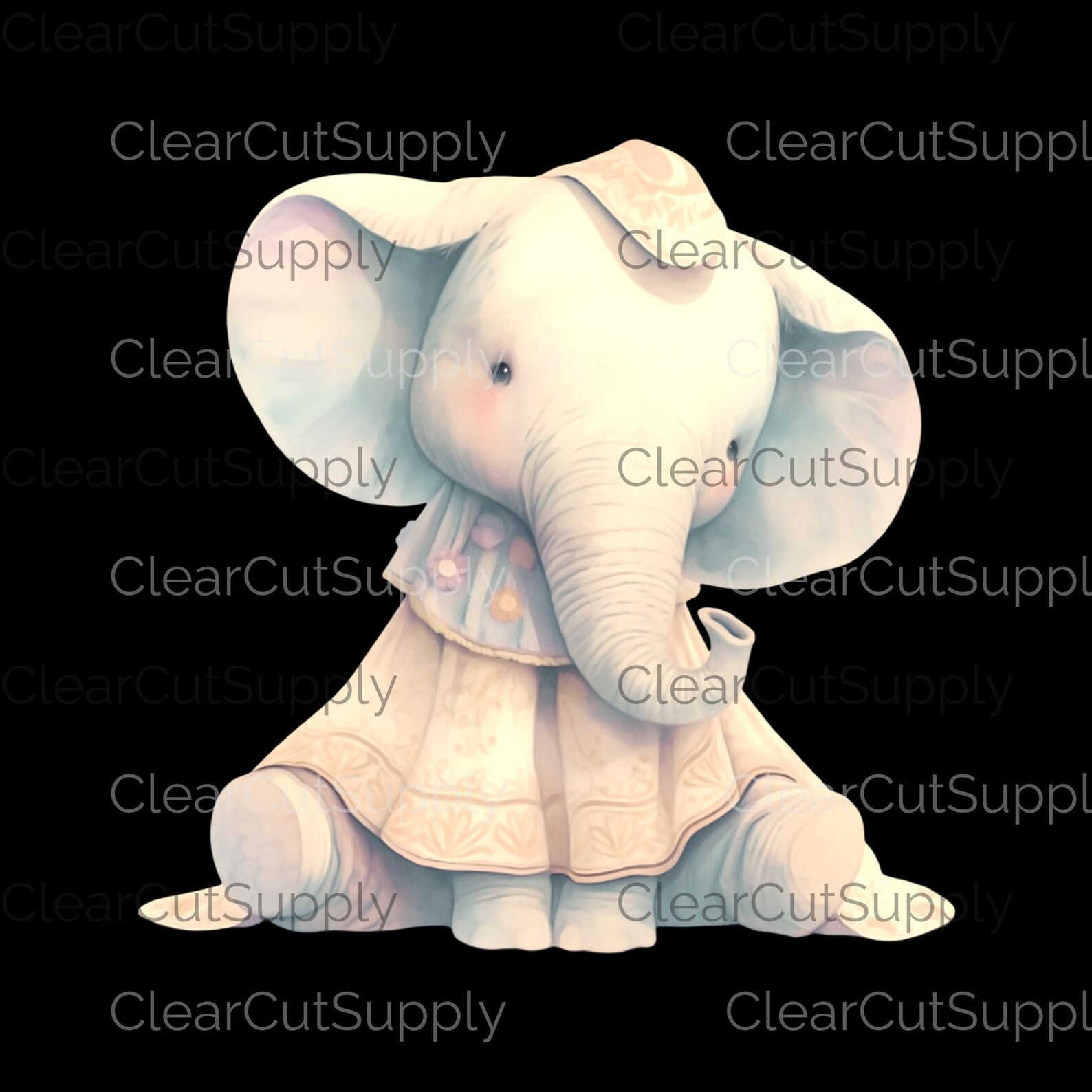 Adorable Elephant Clipart Bundle - Cute Illustrations for Kids' Themes ...