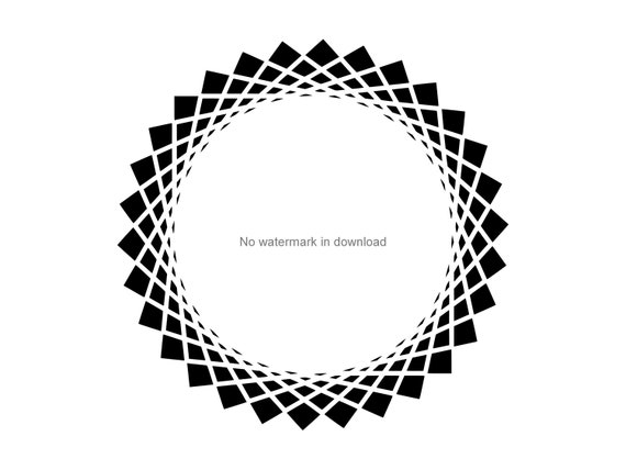 Papercraft Cricut Cut File Split Circle Frame SVG Geometric Frame SVG ...