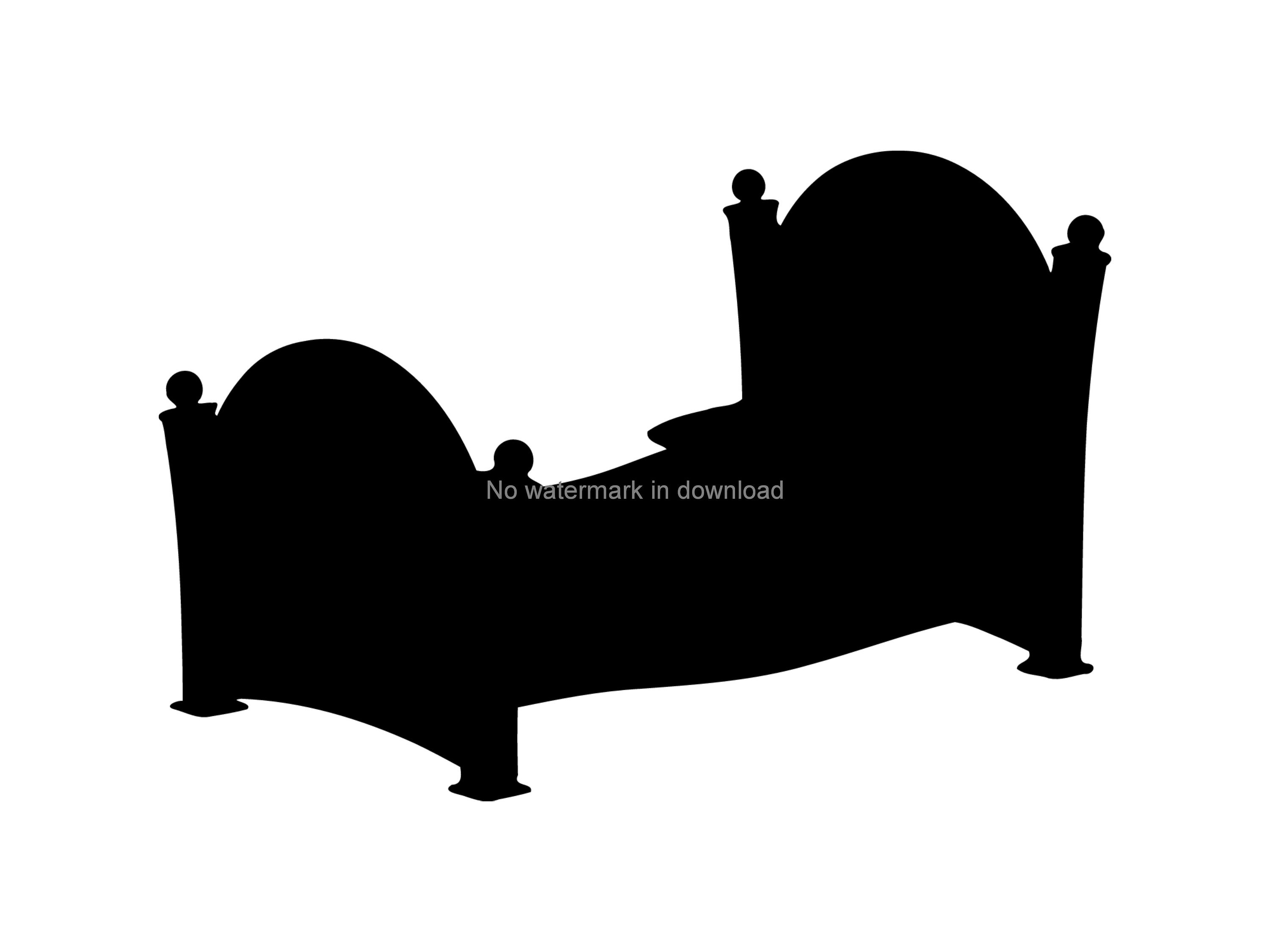 Bed Cut Files For Silhouette Sleeping Svg Bed SVG Eps Bed Clipart ...