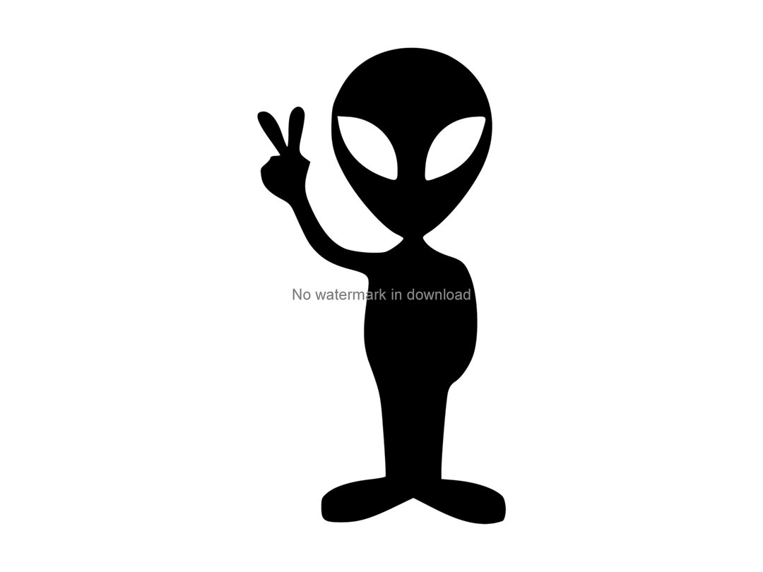 Alien Svg Download, Alien Png, Alien Peace Svg Image, Alien Svg Dxf Png ...
