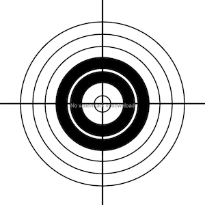 Bullseye Target SVG Clipart: Arrow Target Practice (digital Download ...