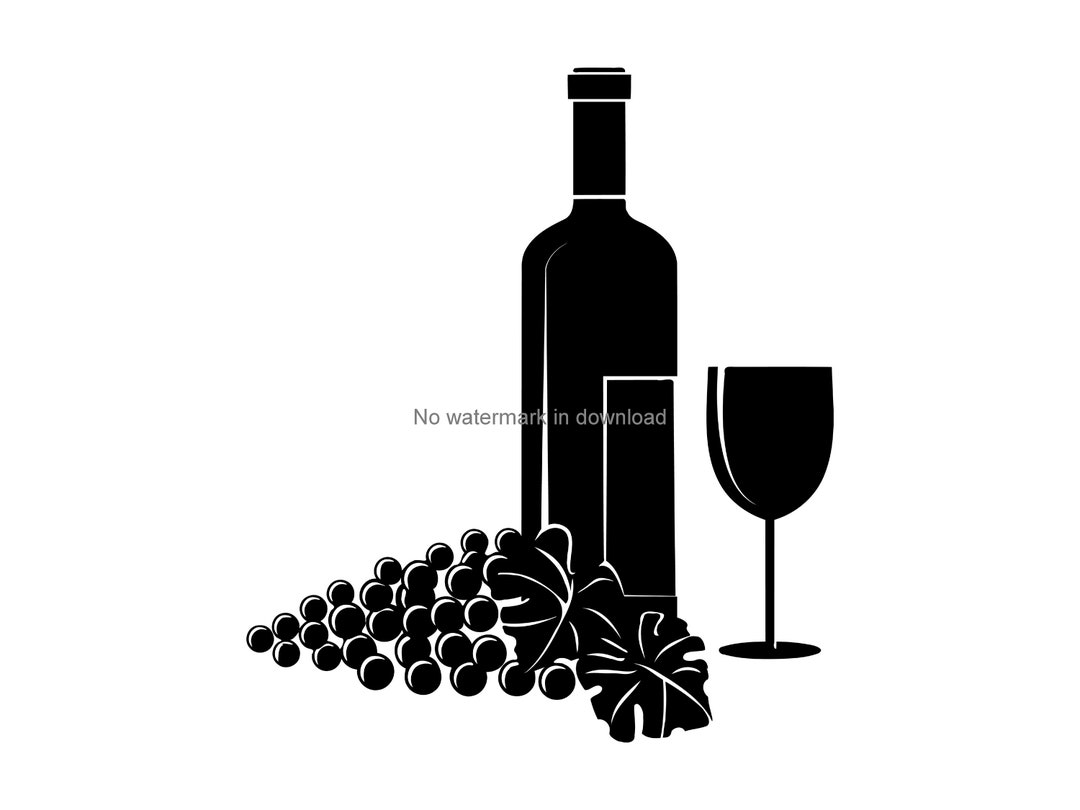 Botella de vino Svg, Pantalla de vino Svg, Silueta de vino, Archivos de ...